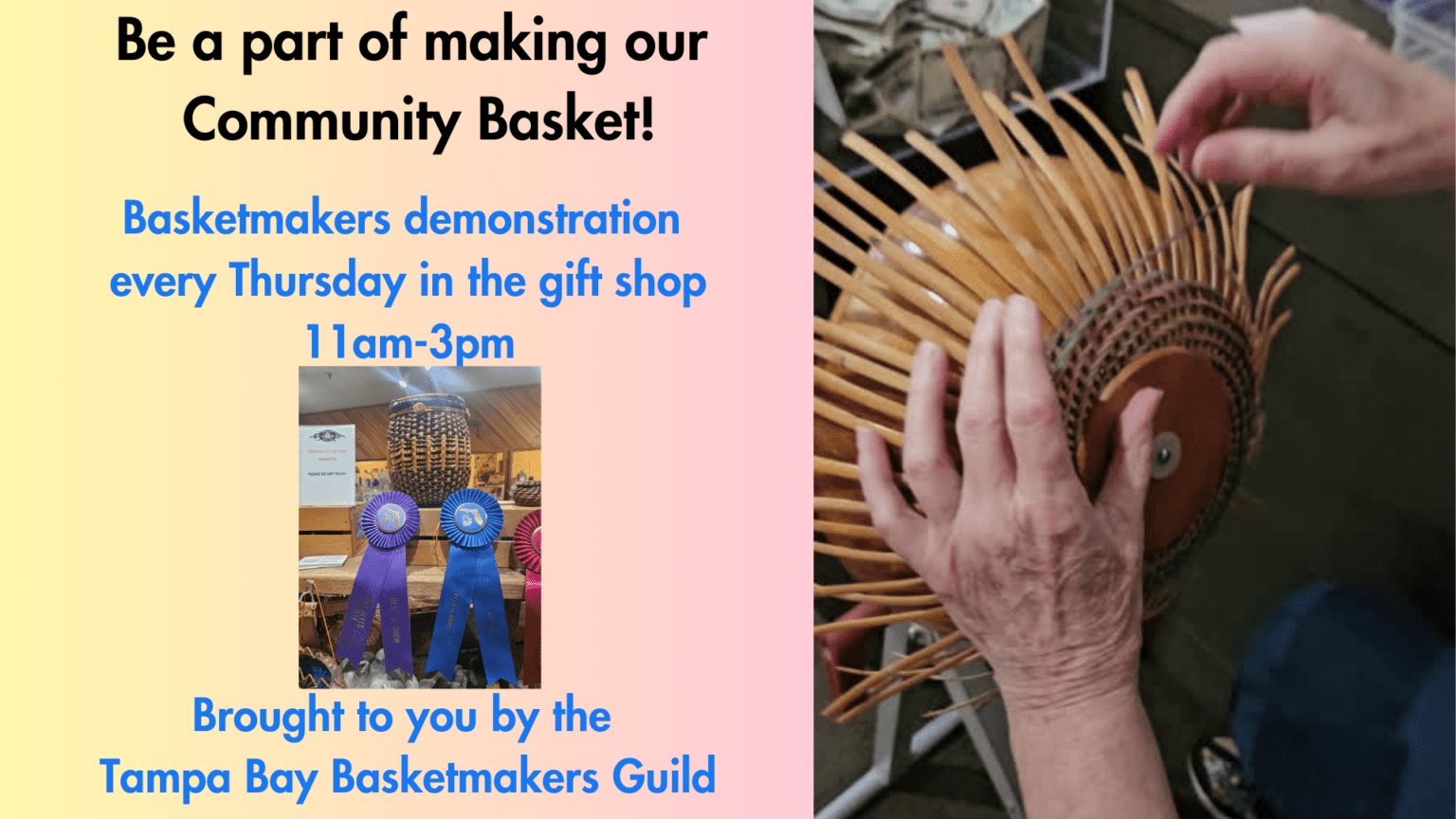 Tampa Bay Basketmakers' Community Basket in the Heritage Village Gift ...